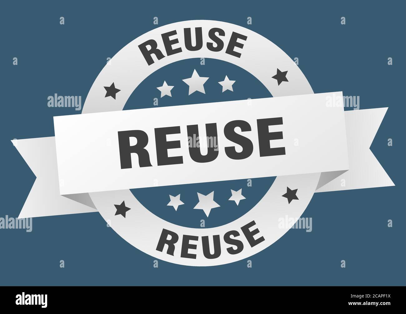 reuse round ribbon isolated label. reuse sign Stock Vector Image & Art ...