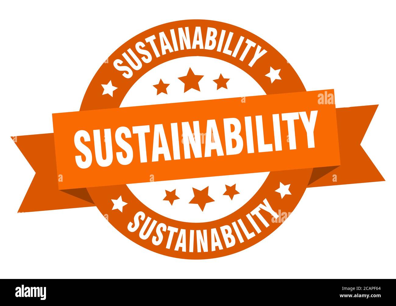 sustainability round ribbon isolated label. sustainability sign Stock ...