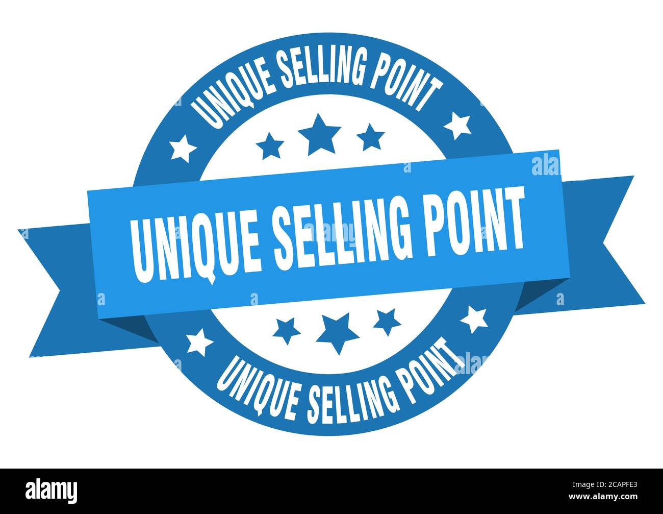 unique selling point round ribbon isolated label. unique selling point ...
