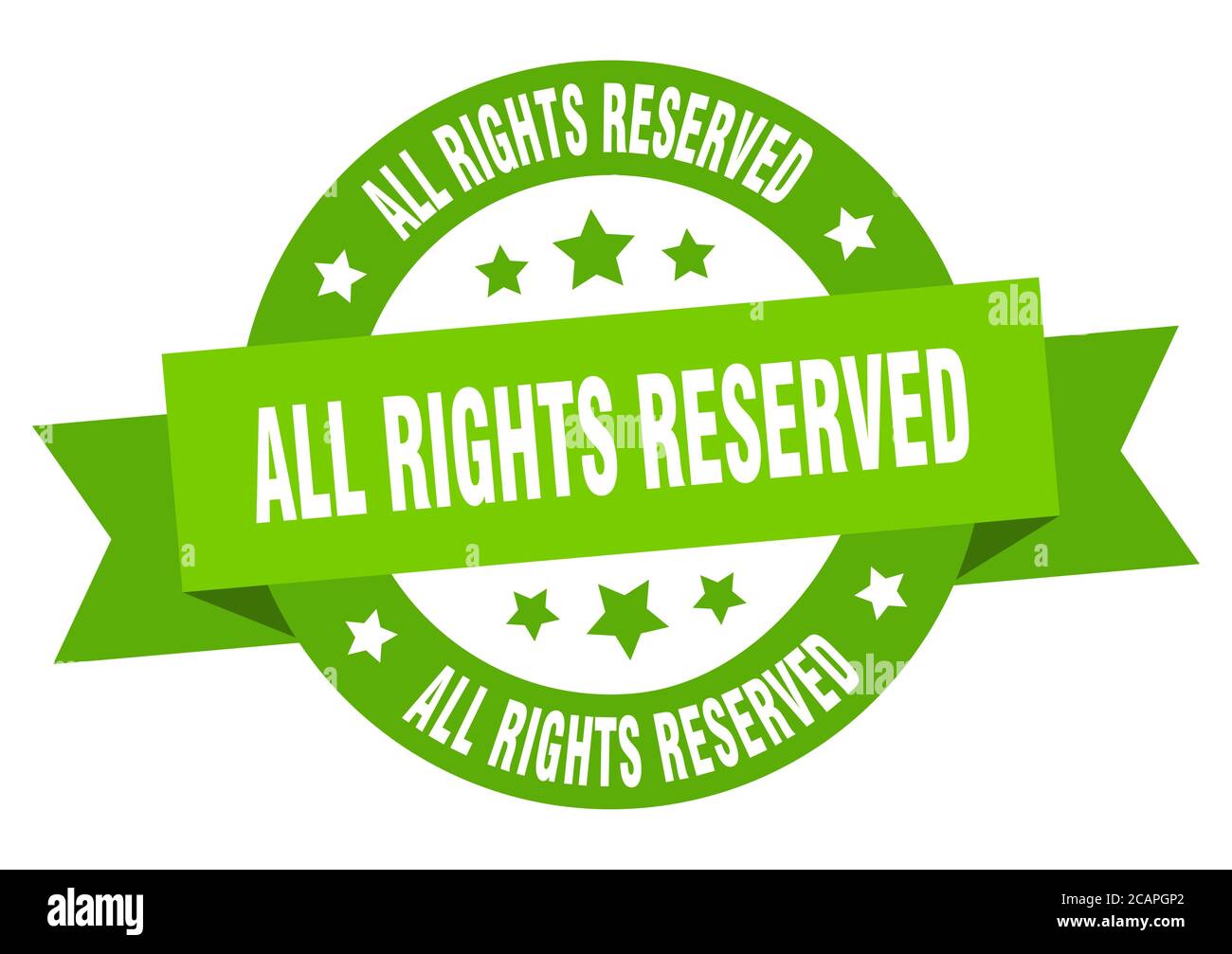 all rights reserved round ribbon isolated label. all rights reserved ...
