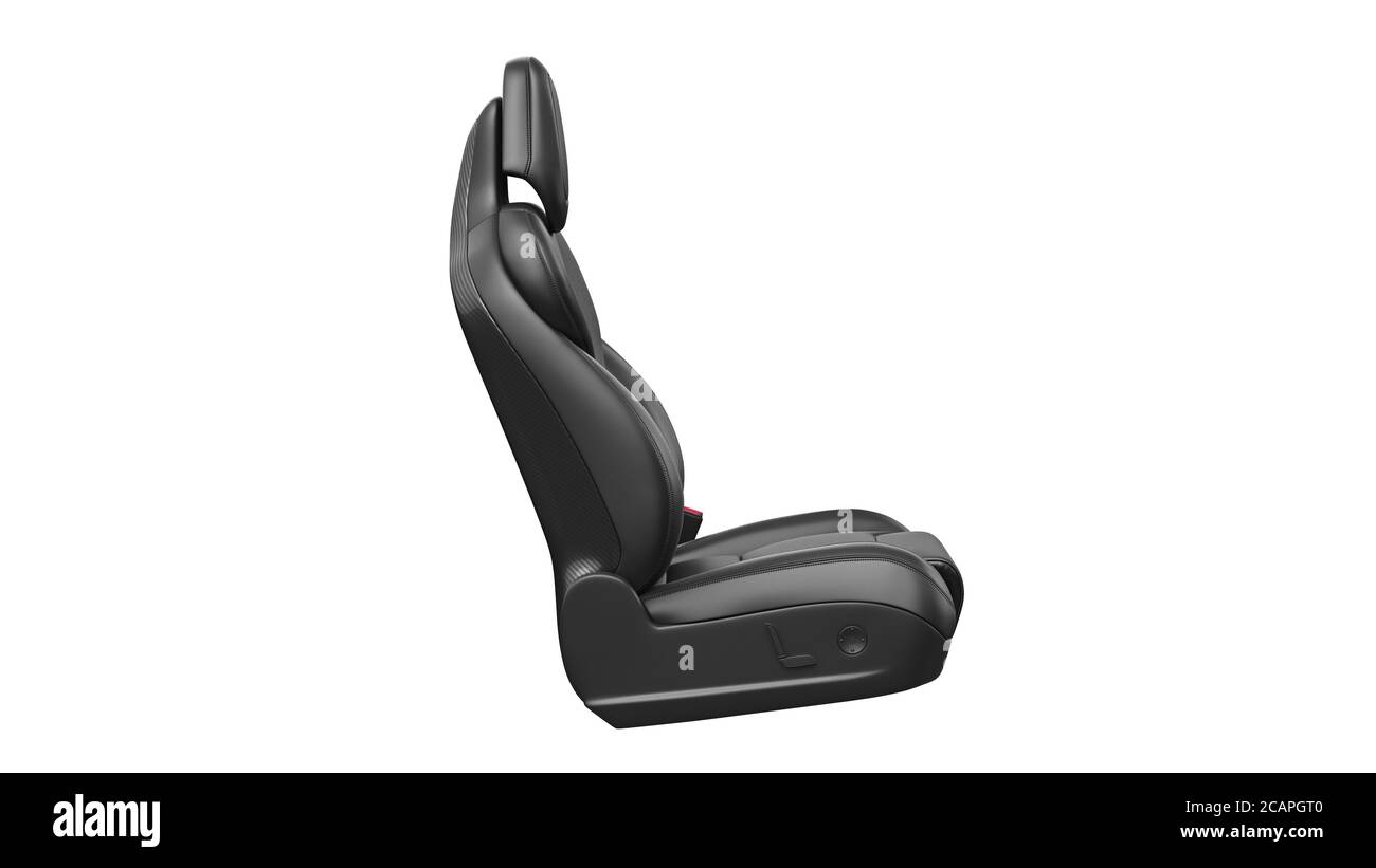 Seat car chair leather automobile, side view. 3D rendering Stock Photo ...