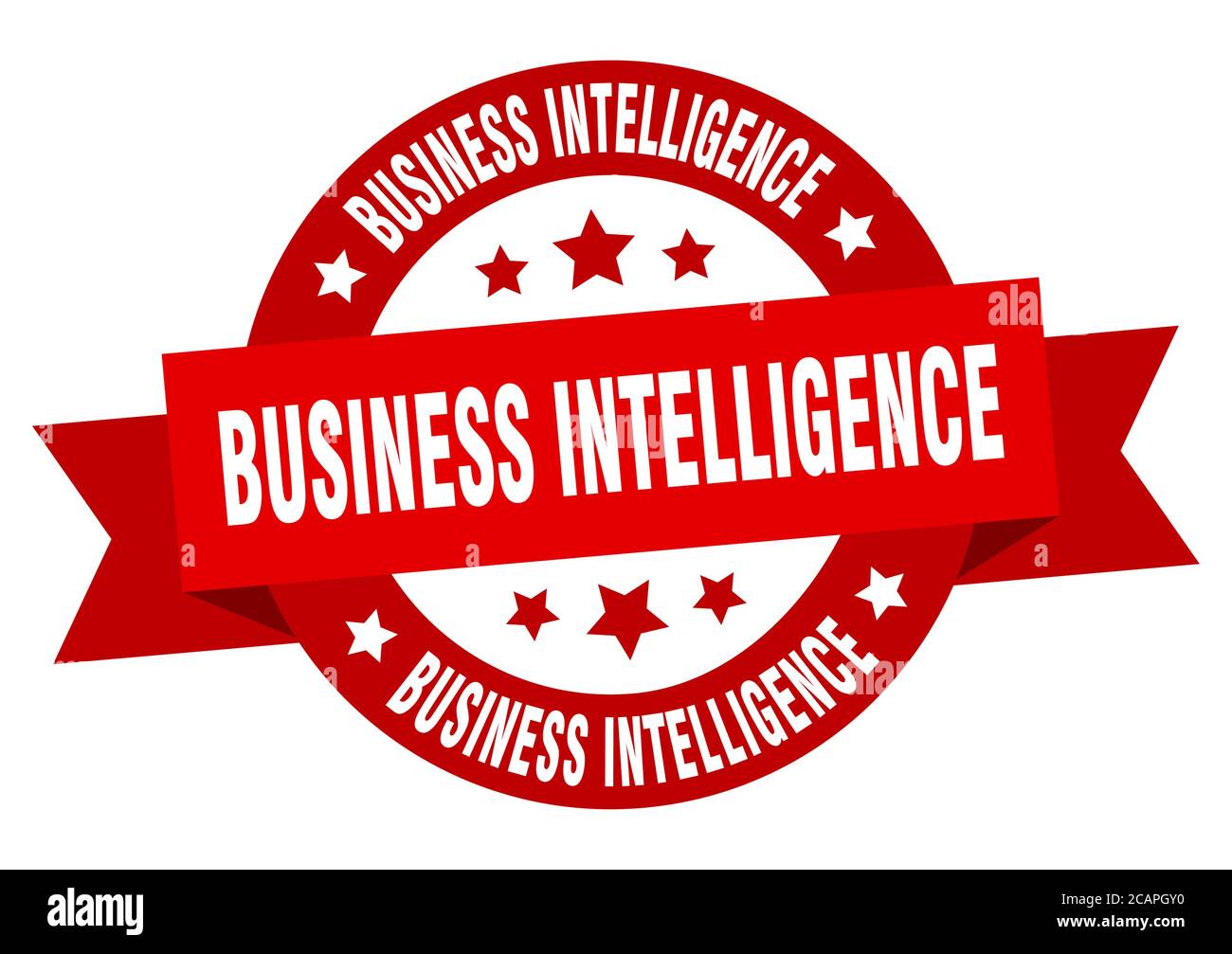 business intelligence round ribbon isolated label. business ...