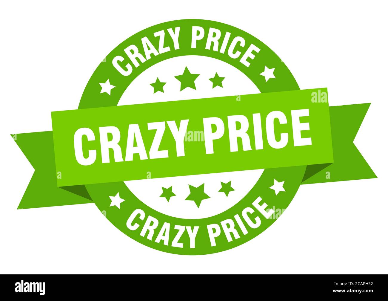 crazy price round ribbon isolated label. crazy price sign Stock Vector ...