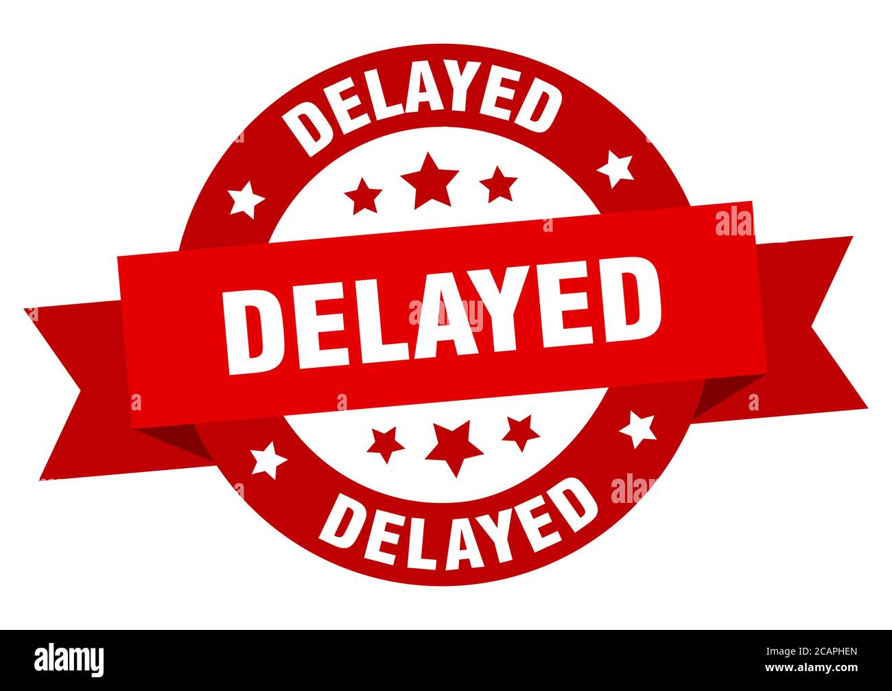 Delayed label isolated seal hi-res stock photography and images - Alamy