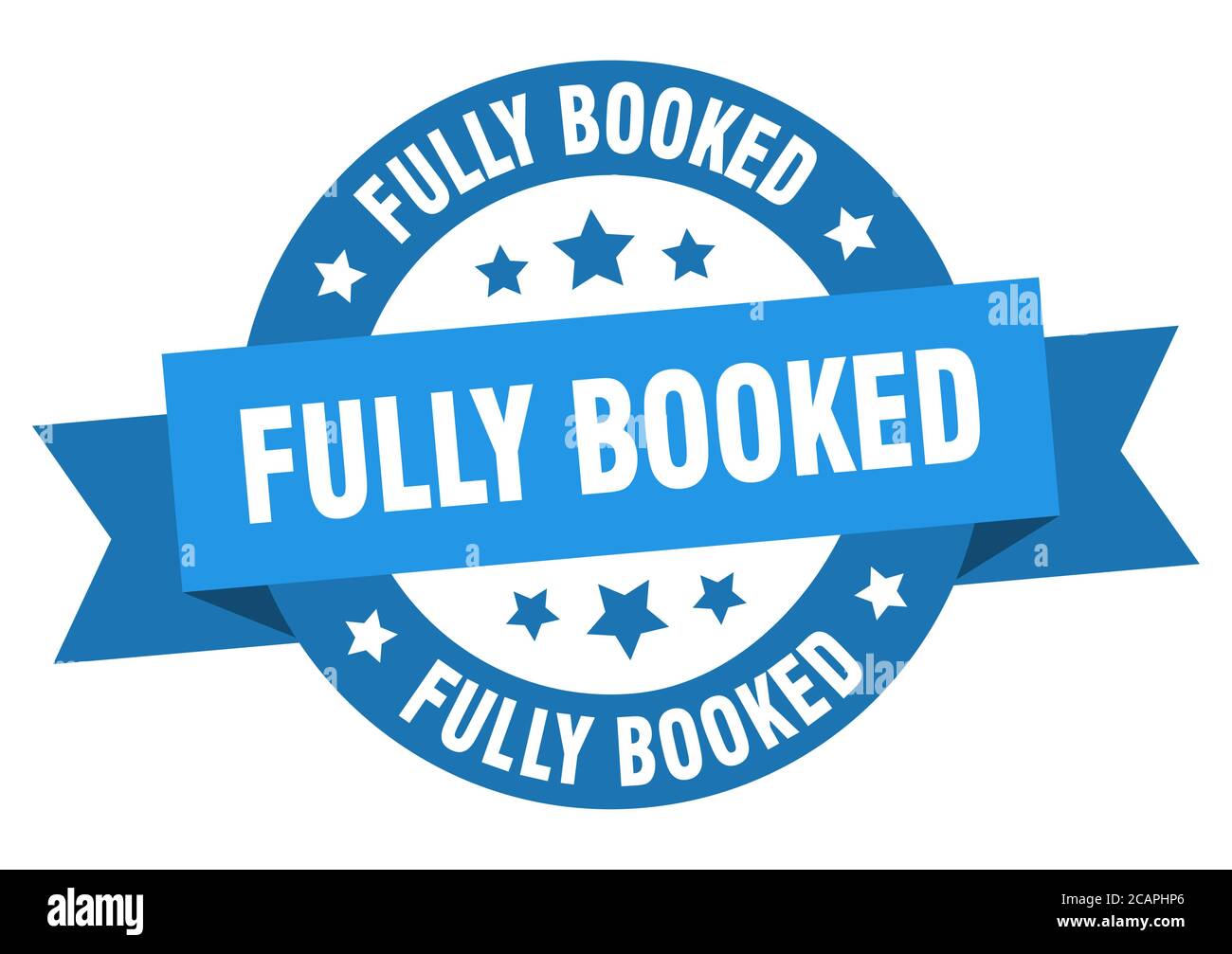 fully booked round ribbon isolated label. fully booked sign Stock Vector Image & Art - Alamy