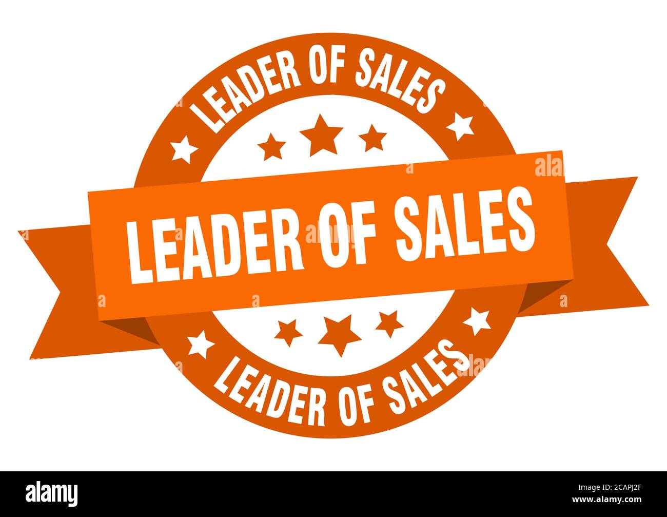 leader of sales round ribbon isolated label. leader of sales sign Stock ...