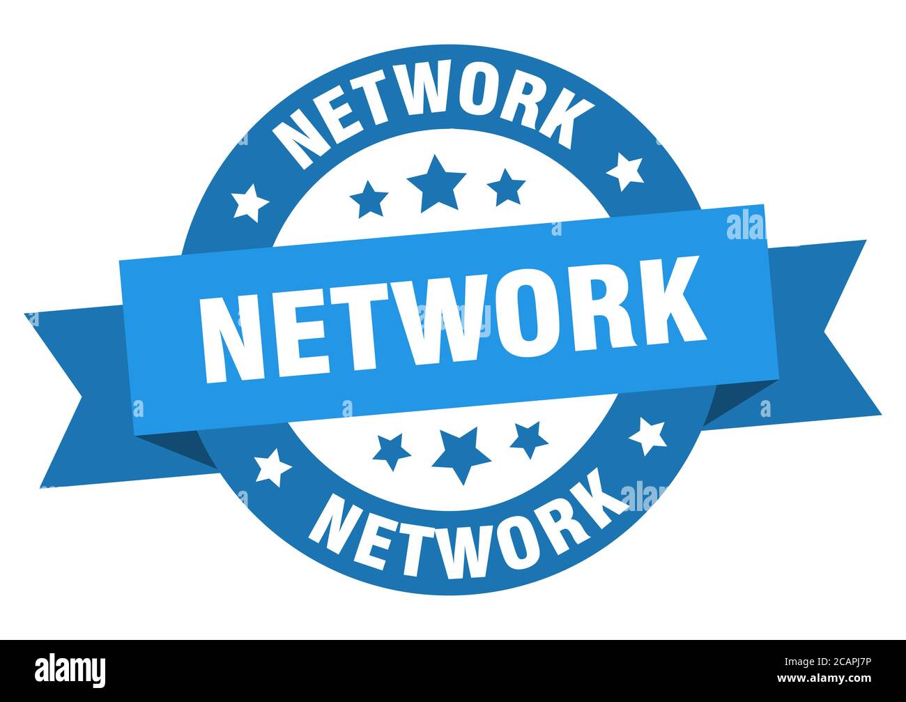 network round ribbon isolated label. network sign Stock Vector Image ...