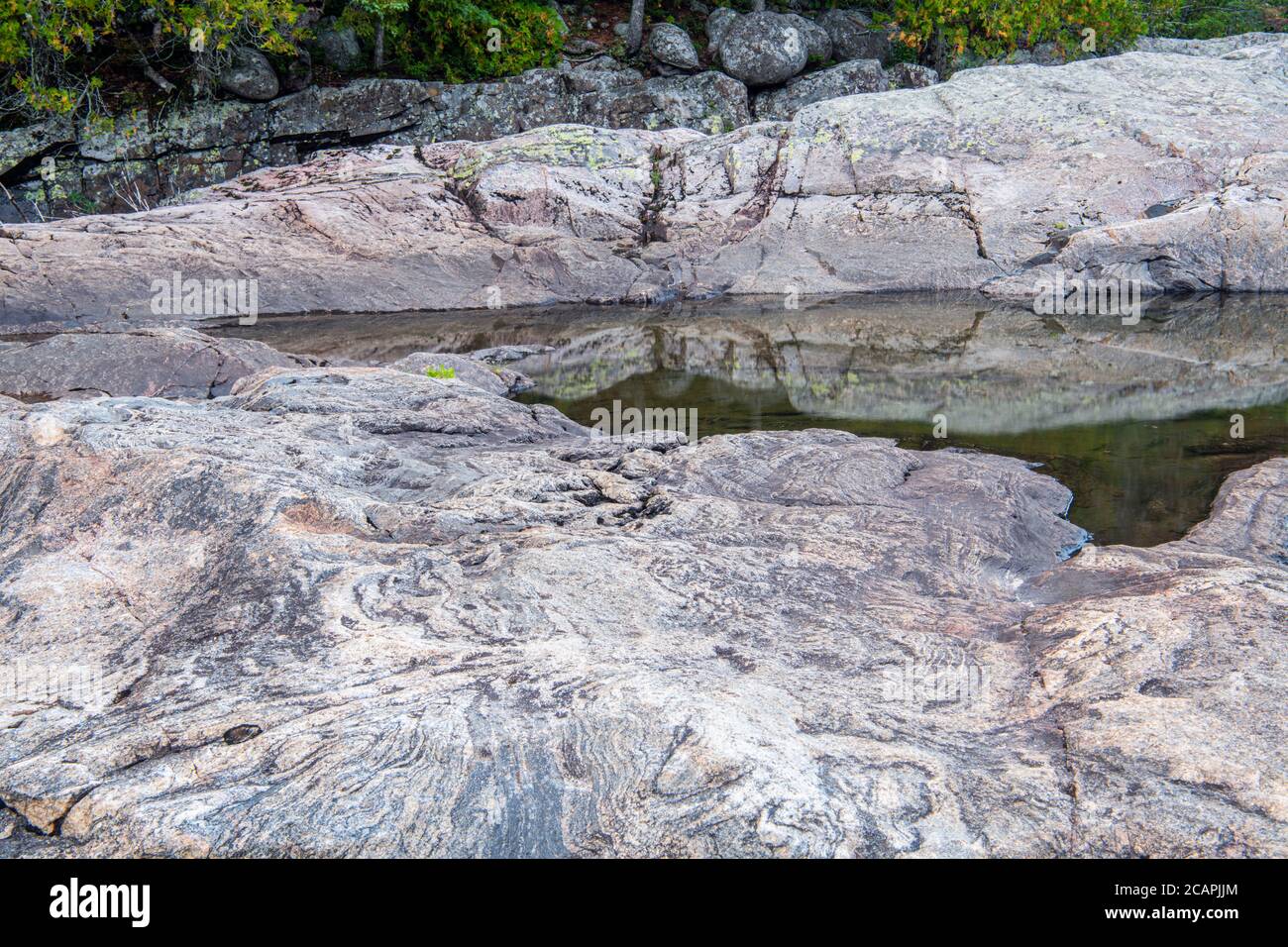 Sand River rocks, Lake Superior Provincial Park, Ontario, Canada Stock ...