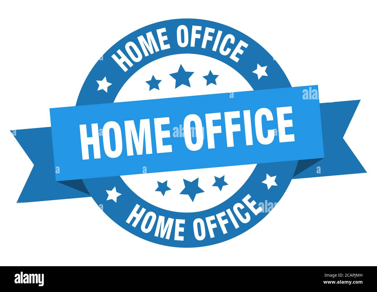 home office round ribbon isolated label. home office sign Stock Vector ...