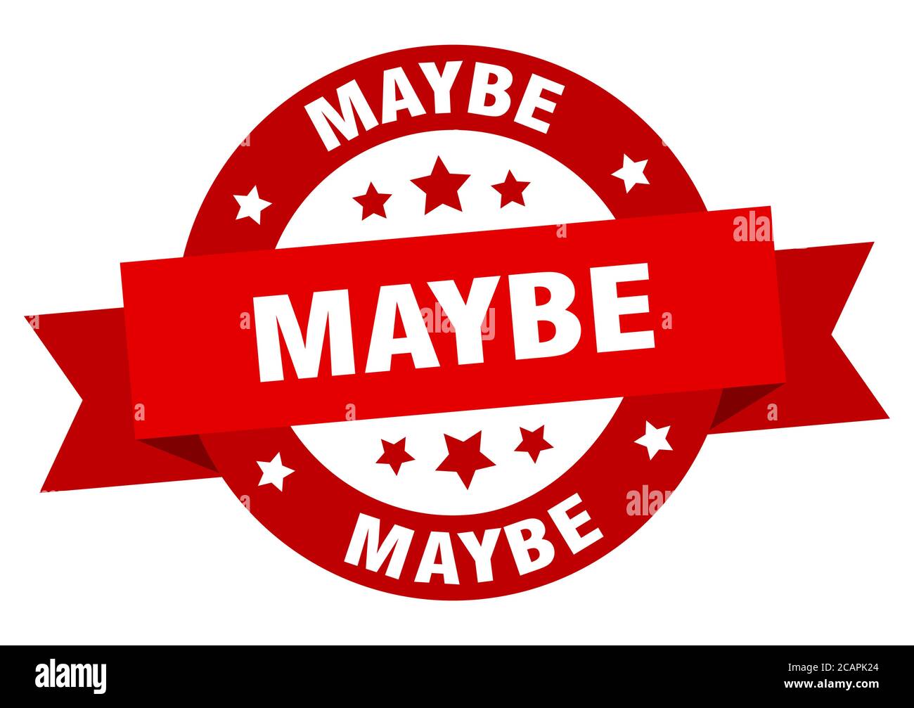 maybe round ribbon isolated label. maybe sign Stock Vector Image & Art ...