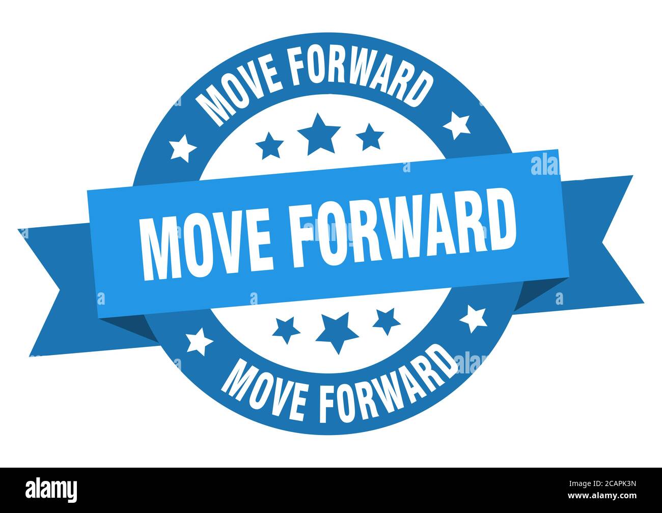 move forward round ribbon isolated label. move forward sign Stock ...