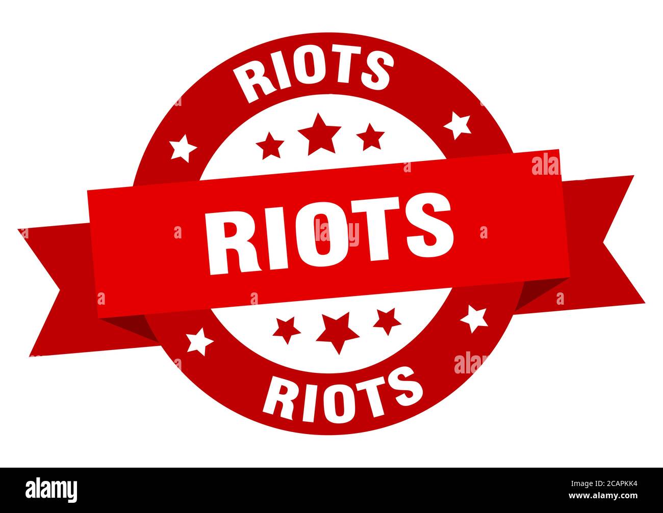riots round ribbon isolated label. riots sign Stock Vector Image & Art ...