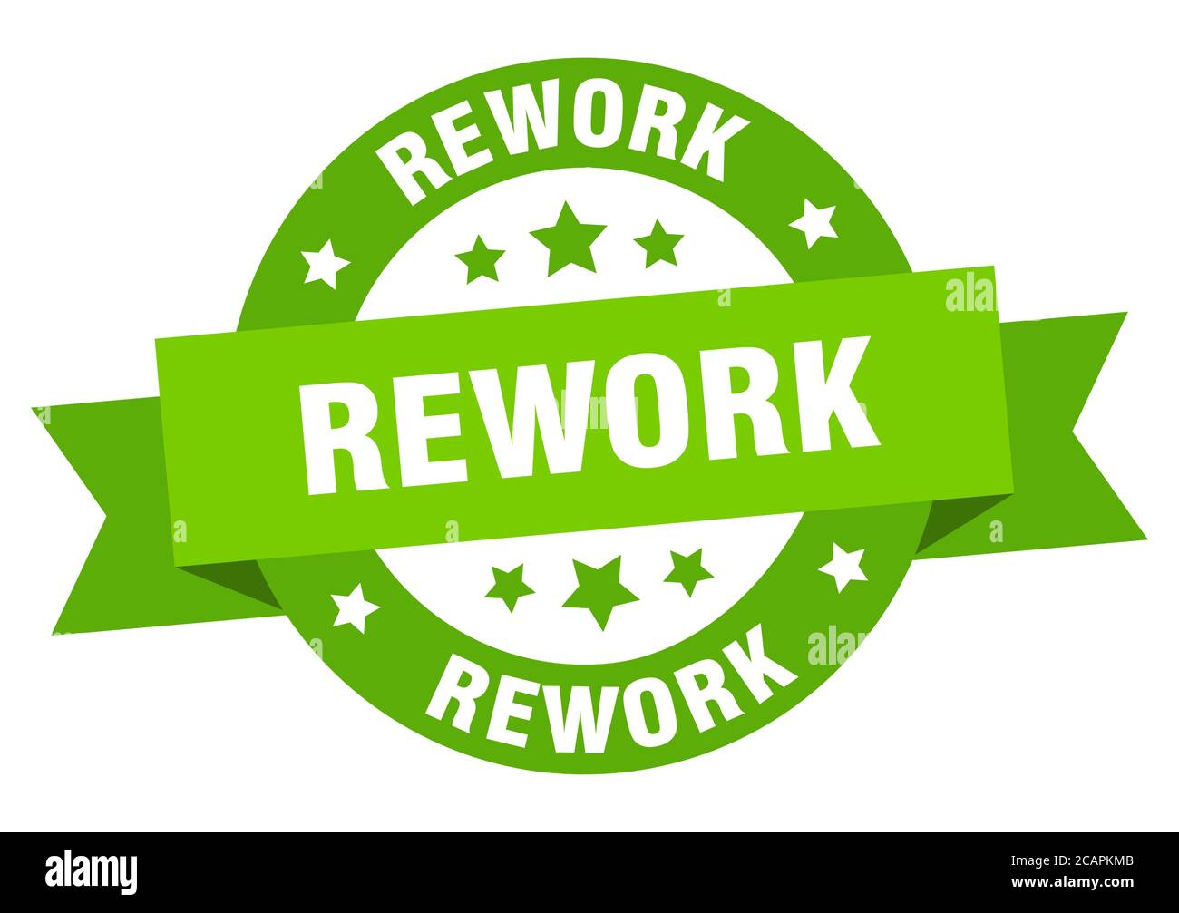 rework round ribbon isolated label. rework sign Stock Vector Image ...