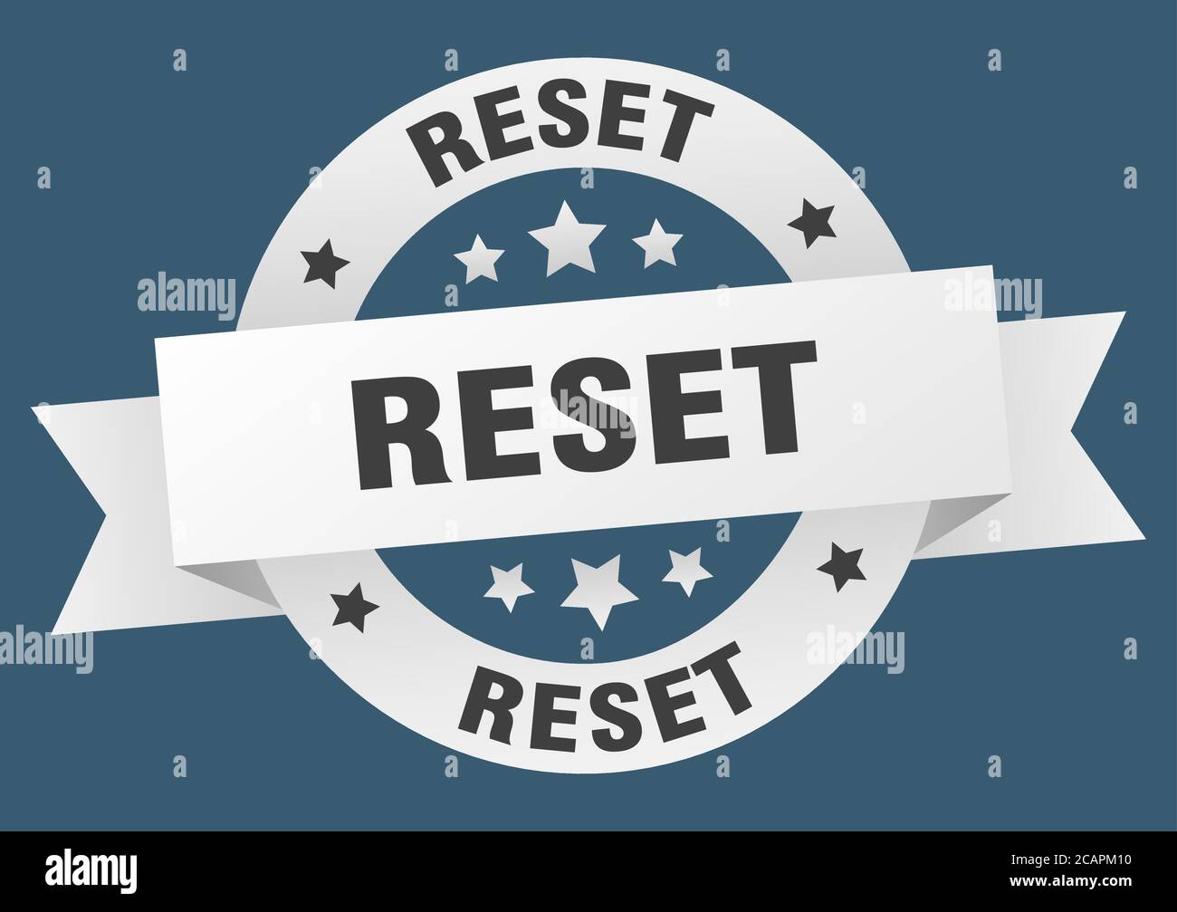 reset round ribbon isolated label. reset sign Stock Vector Image & Art ...
