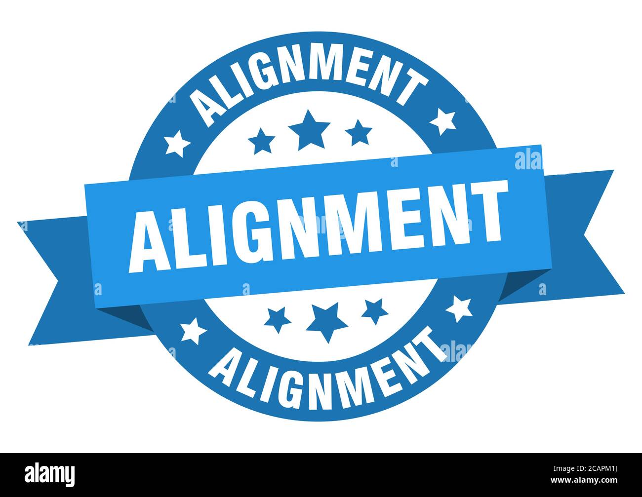 alignment round ribbon isolated label. alignment sign Stock Vector ...