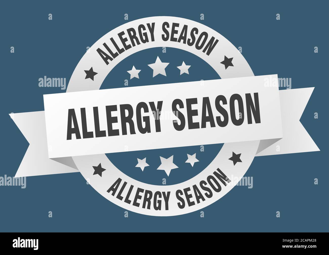 allergy season round ribbon isolated label. allergy season sign Stock ...