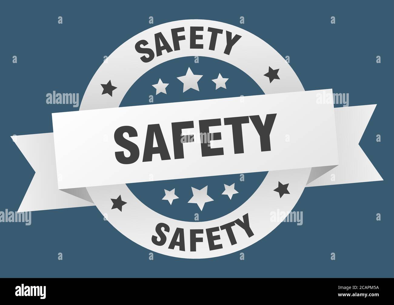 safety round ribbon isolated label. safety sign Stock Vector Image ...