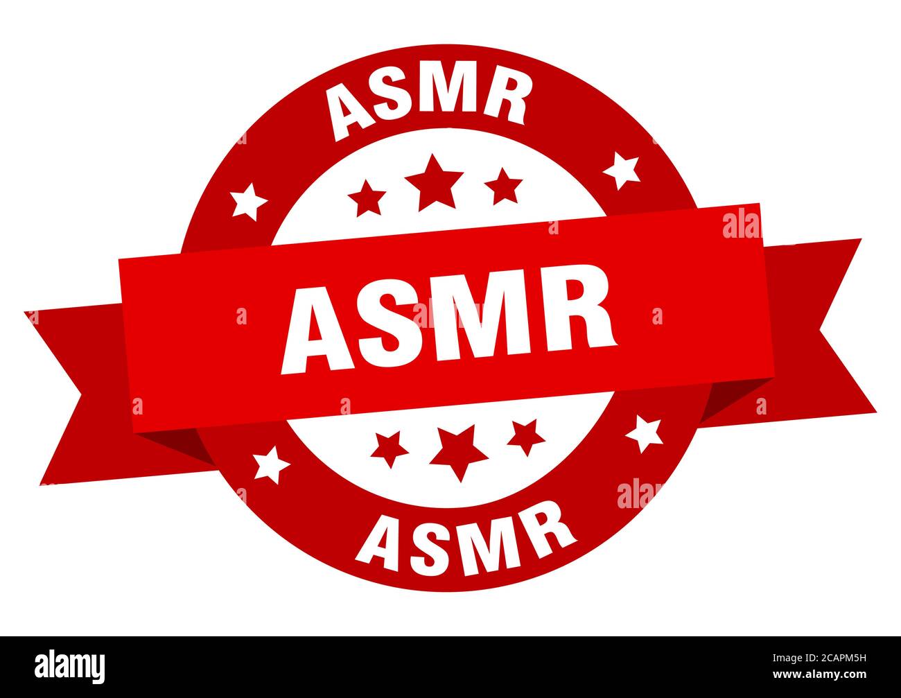 asmr round ribbon isolated label. asmr sign Stock Vector Image & Art ...