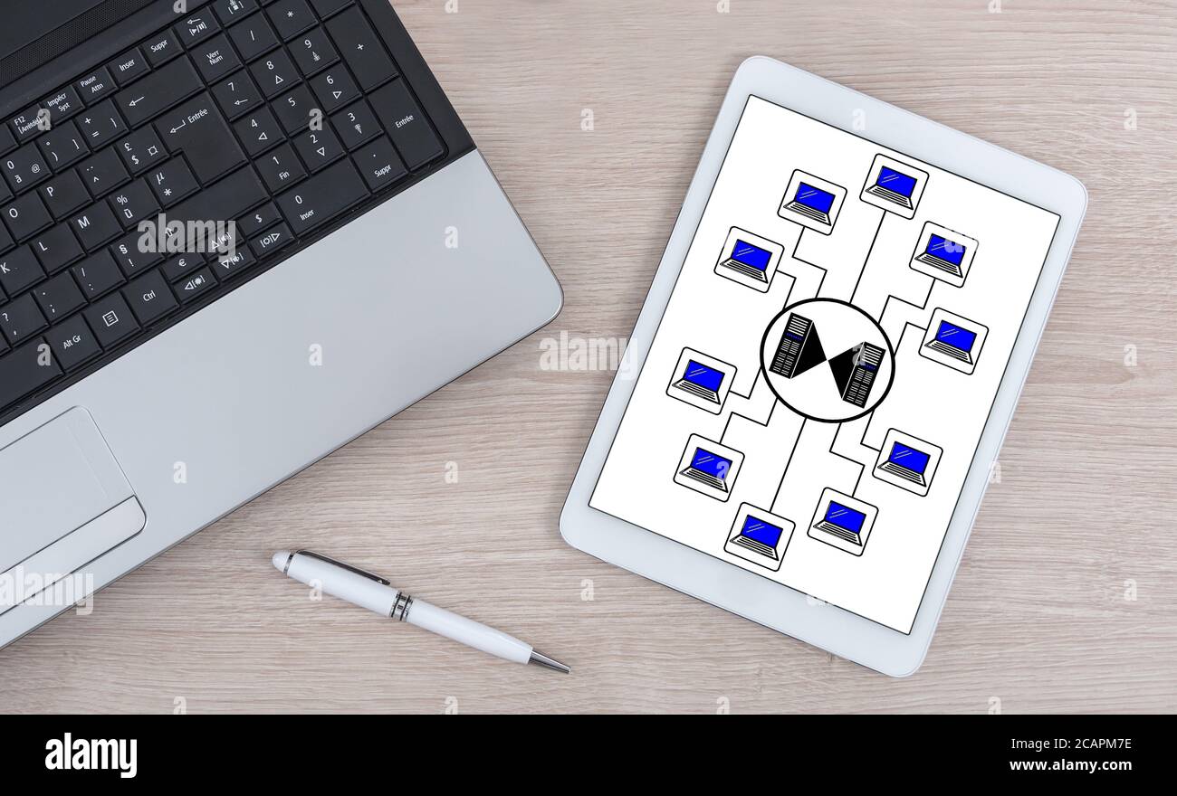 Hosting concept shown on a digital tablet Stock Photo - Alamy