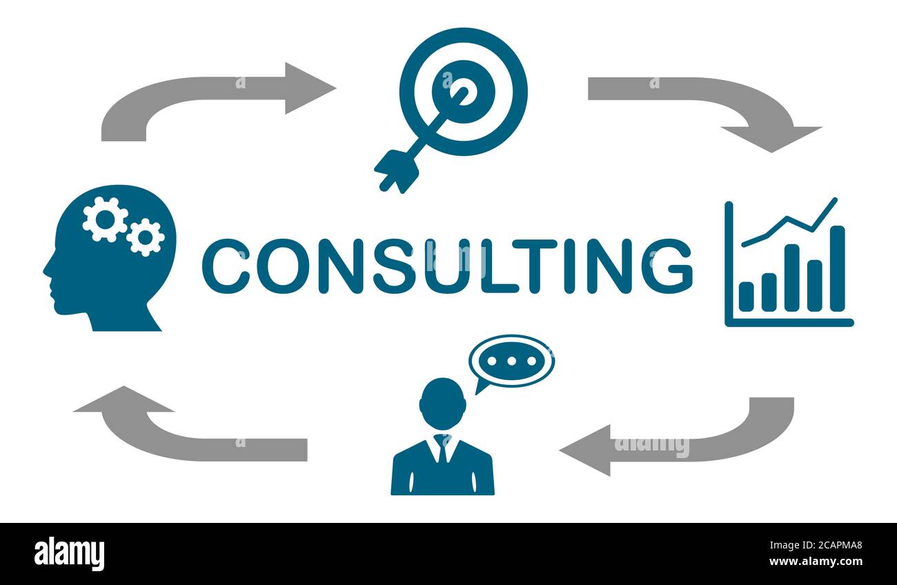 Illustration of a consulting concept Stock Photo - Alamy