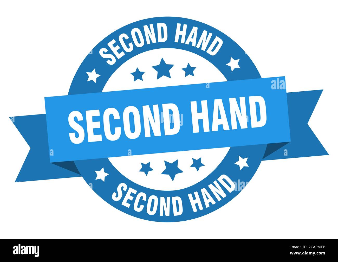 second hand round ribbon isolated label. second hand sign Stock Vector ...