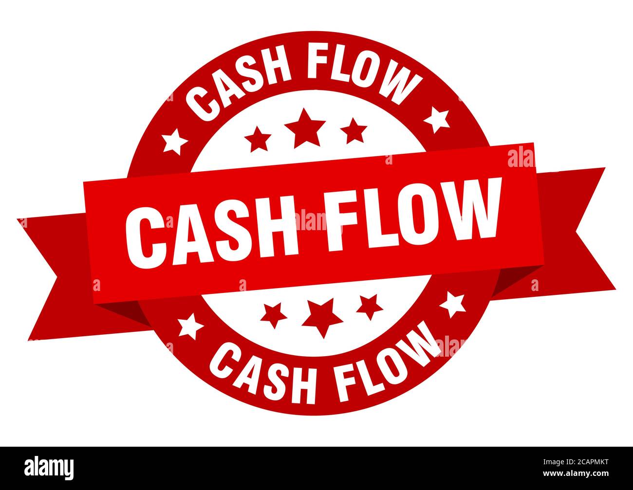 cash flow round ribbon isolated label. cash flow sign Stock Vector ...