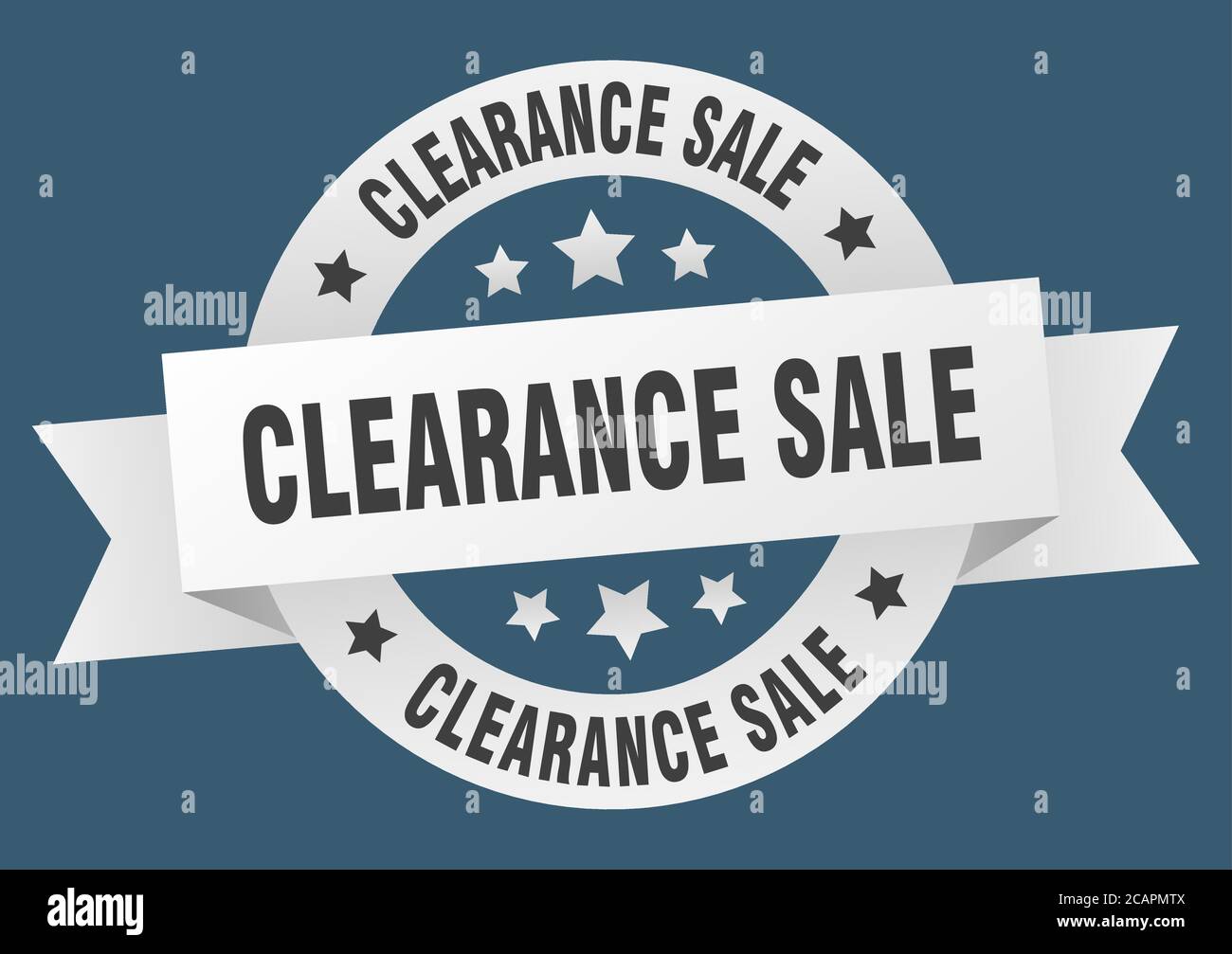 clearance sale round ribbon isolated label. clearance sale sign Stock ...