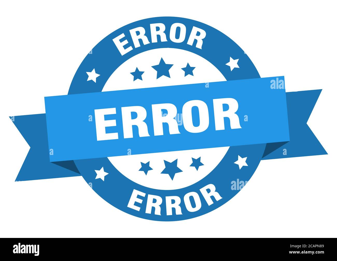 error round ribbon isolated label. error sign Stock Vector Image & Art ...