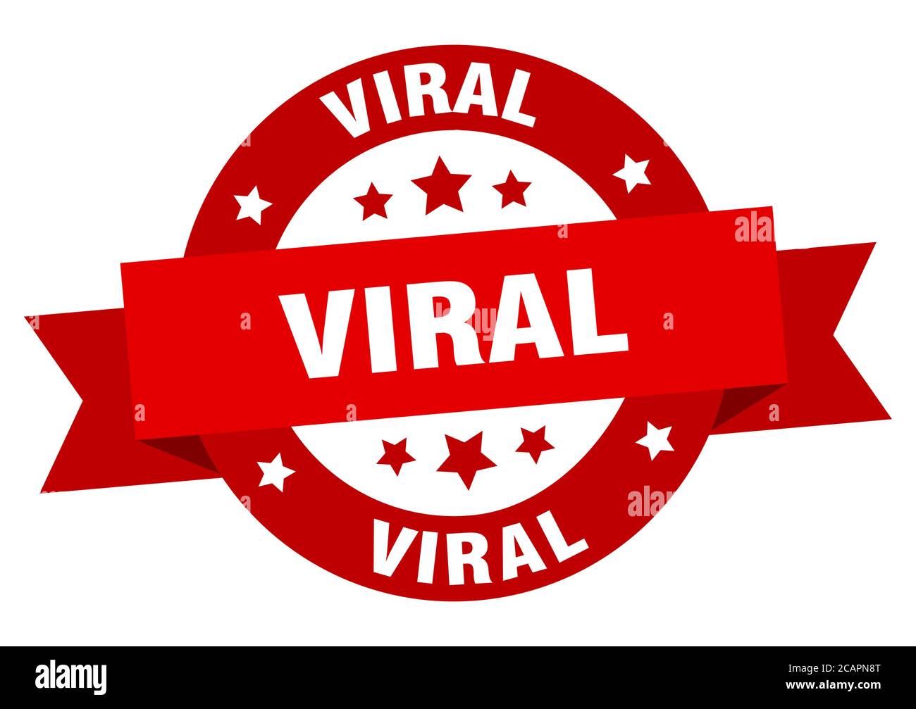 viral round ribbon isolated label. viral sign Stock Vector Image & Art ...