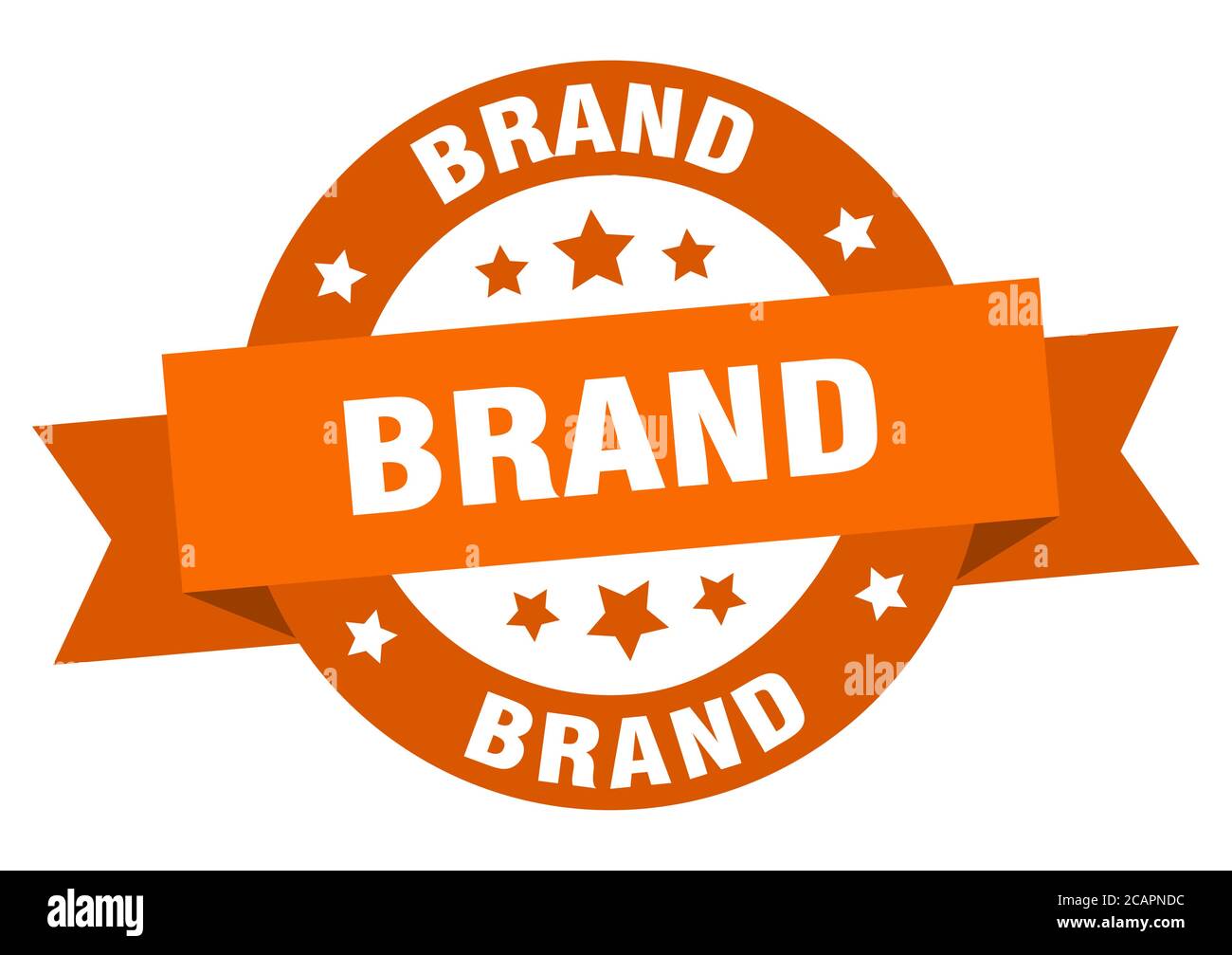 brand round ribbon isolated label. brand sign Stock Vector Image & Art ...