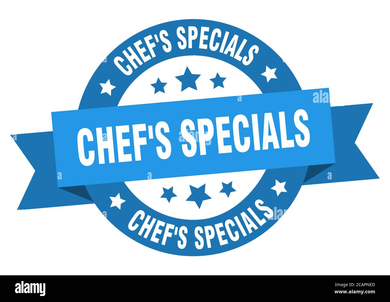 chef's specials round ribbon isolated label. chef's specials sign Stock ...