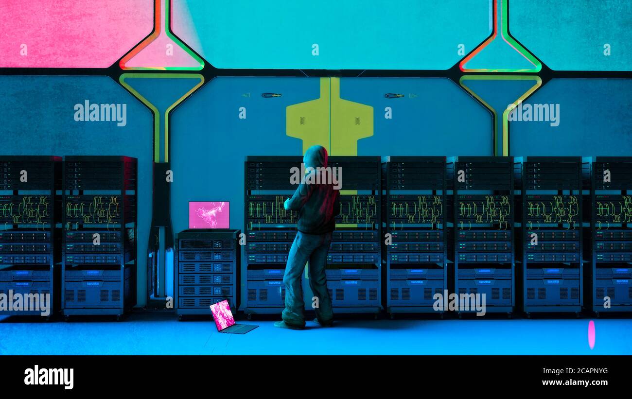 Hackers In Action On Large Corporate Servers Pirated Information And