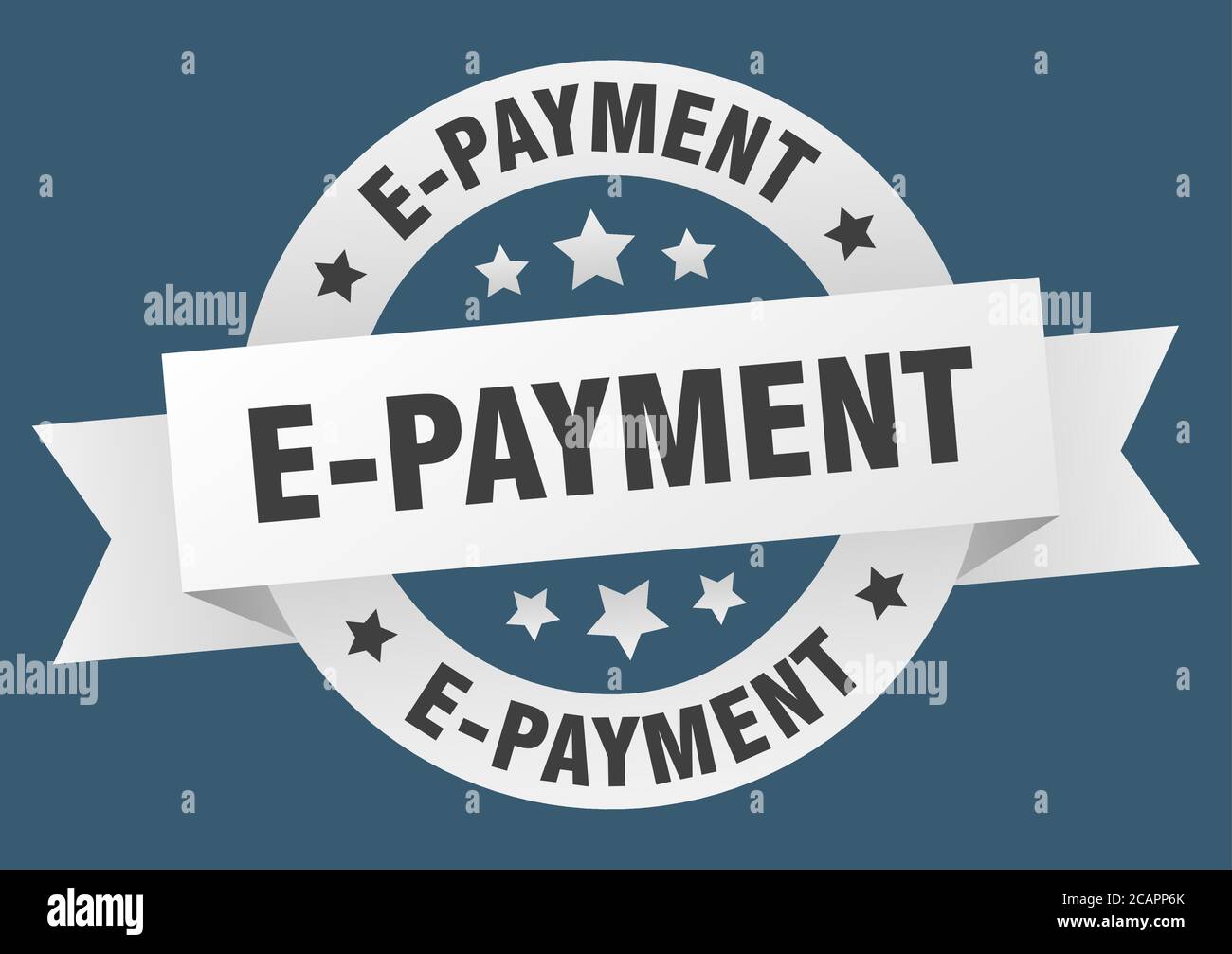 e-payment round ribbon isolated label. e-payment sign Stock Vector ...