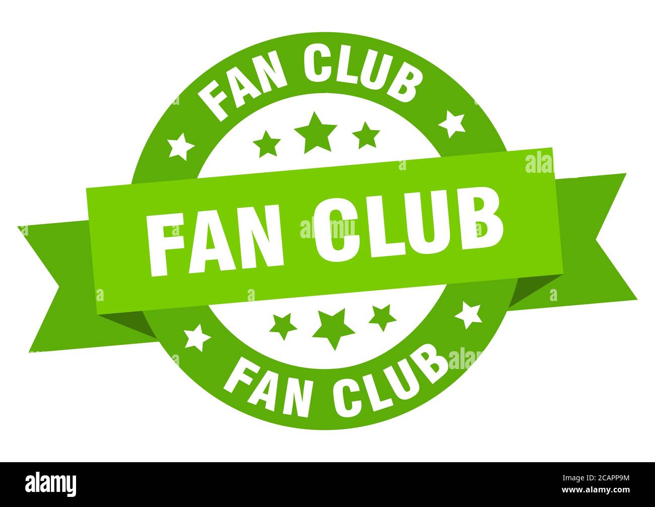 fan club round ribbon isolated label. fan club sign Stock Vector Image ...