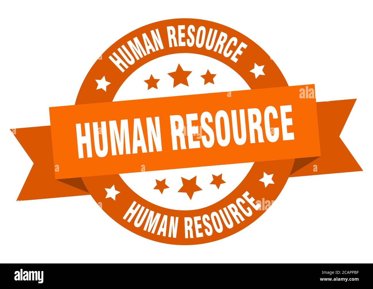 human resource round ribbon isolated label. human resource sign Stock ...