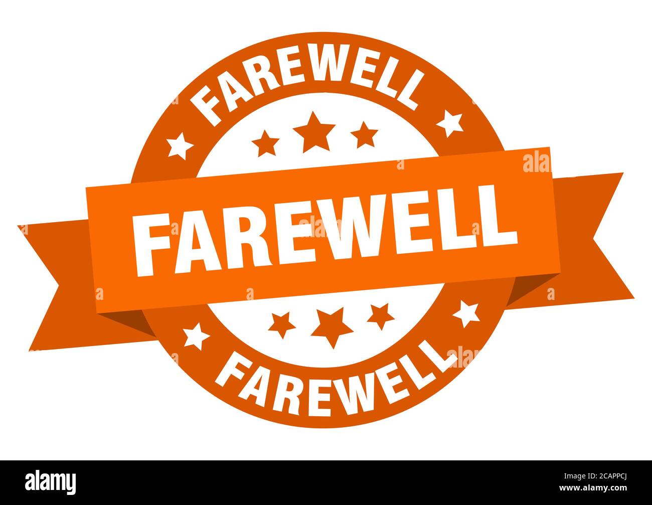 farewell round ribbon isolated label. farewell sign Stock Vector Image ...