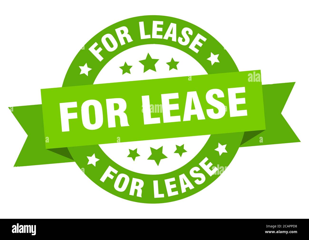 for lease round ribbon isolated label. for lease sign Stock Vector ...