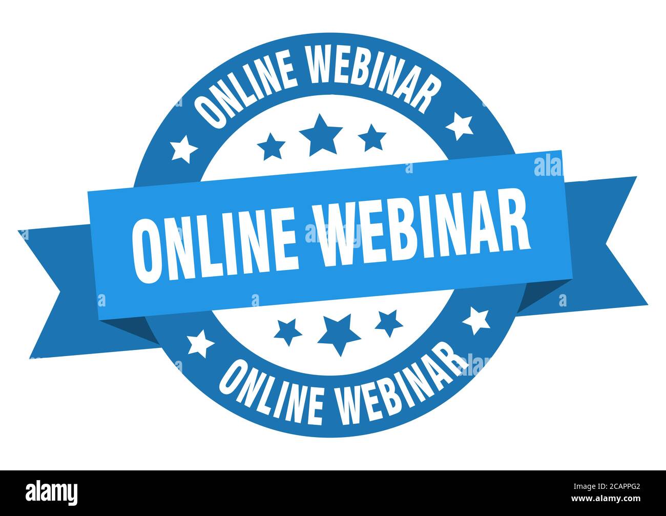 online webinar round ribbon isolated label. online webinar sign Stock ...