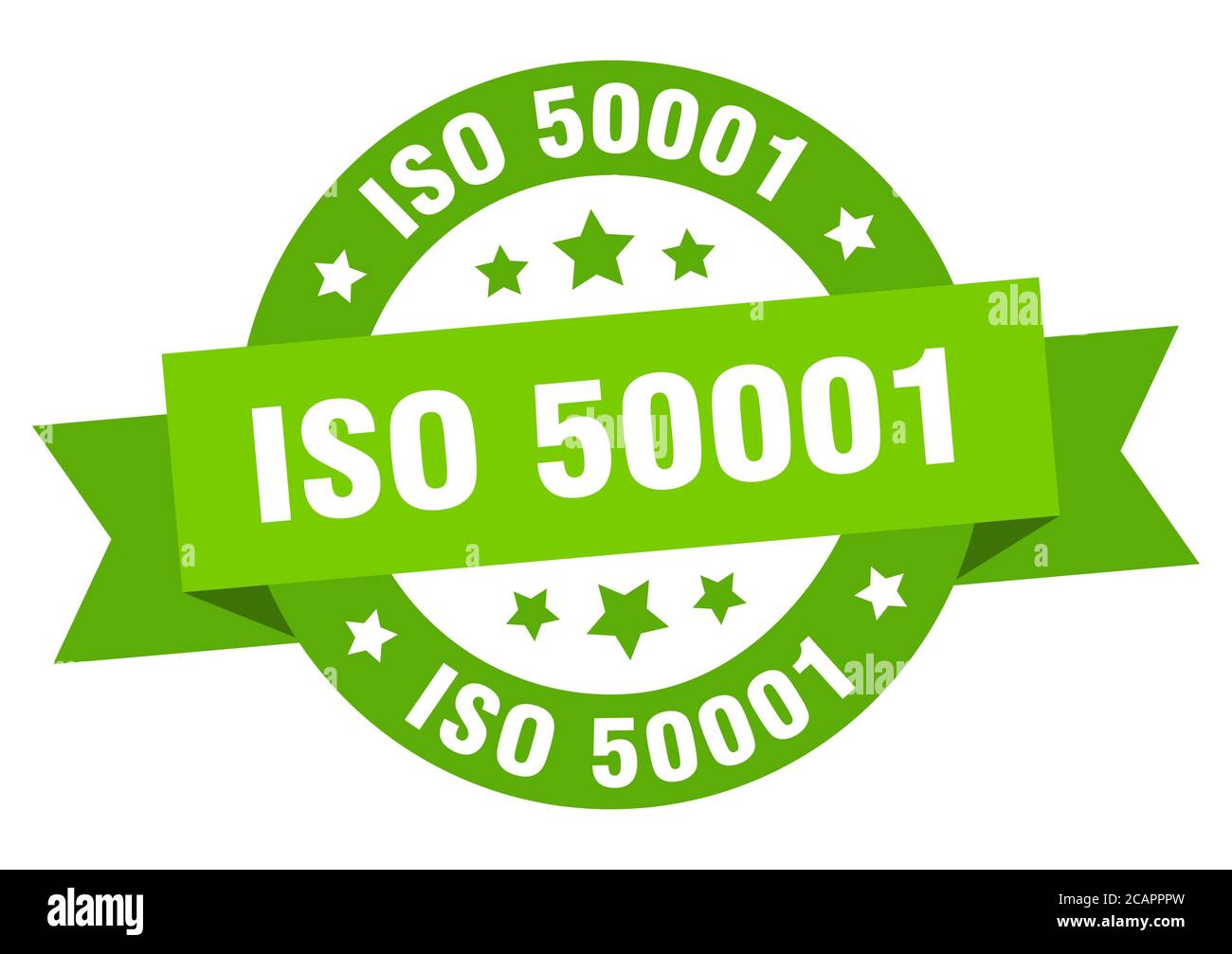 iso 50001 round ribbon isolated label. iso 50001 sign Stock Vector ...