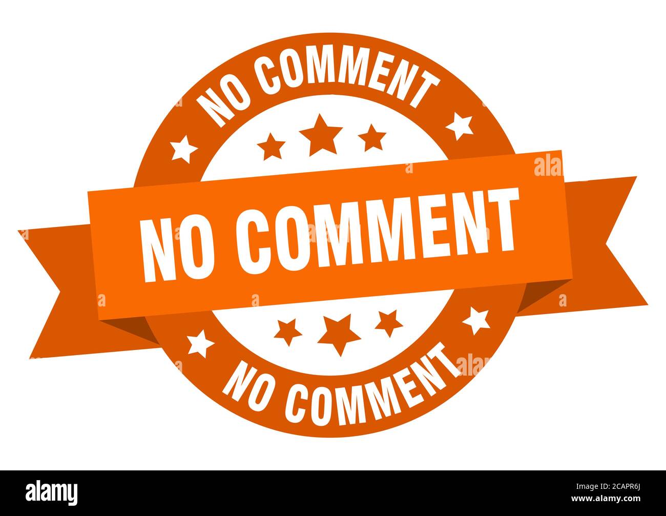 no comment round ribbon isolated label. no comment sign Stock Vector ...