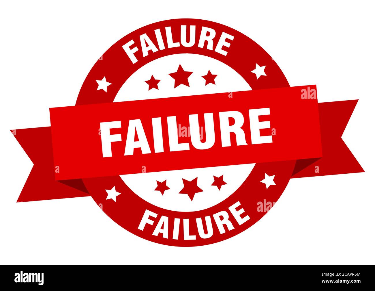 failure round ribbon isolated label. failure sign Stock Vector Image ...