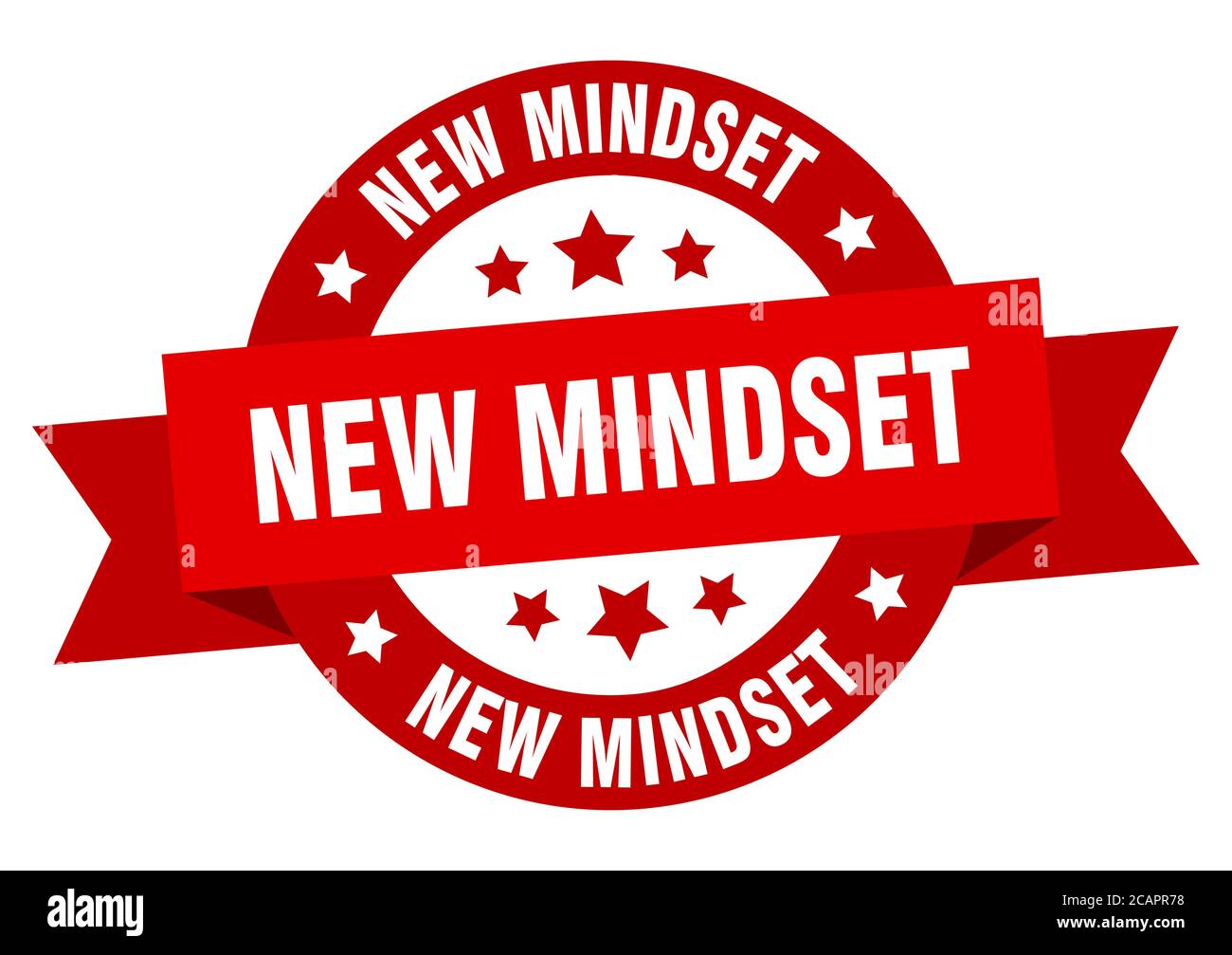 new mindset round ribbon isolated label. new mindset sign Stock Vector ...