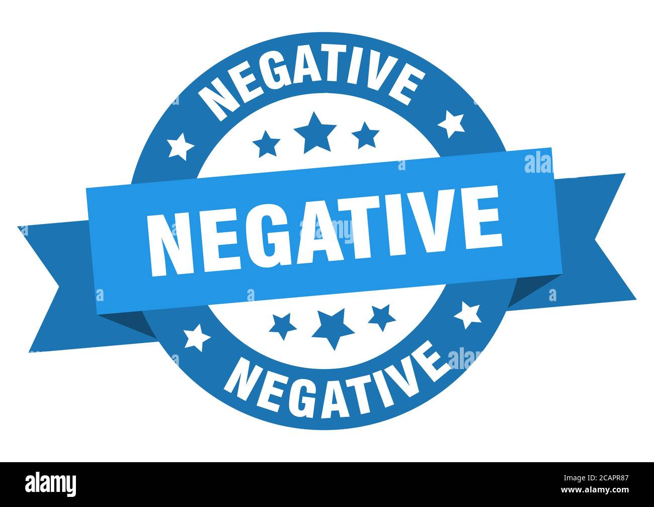 negative round ribbon isolated label. negative sign Stock Vector Image ...