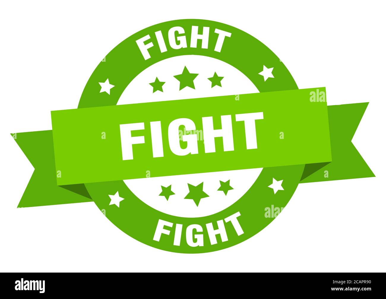 fight round ribbon isolated label. fight sign Stock Vector Image & Art ...
