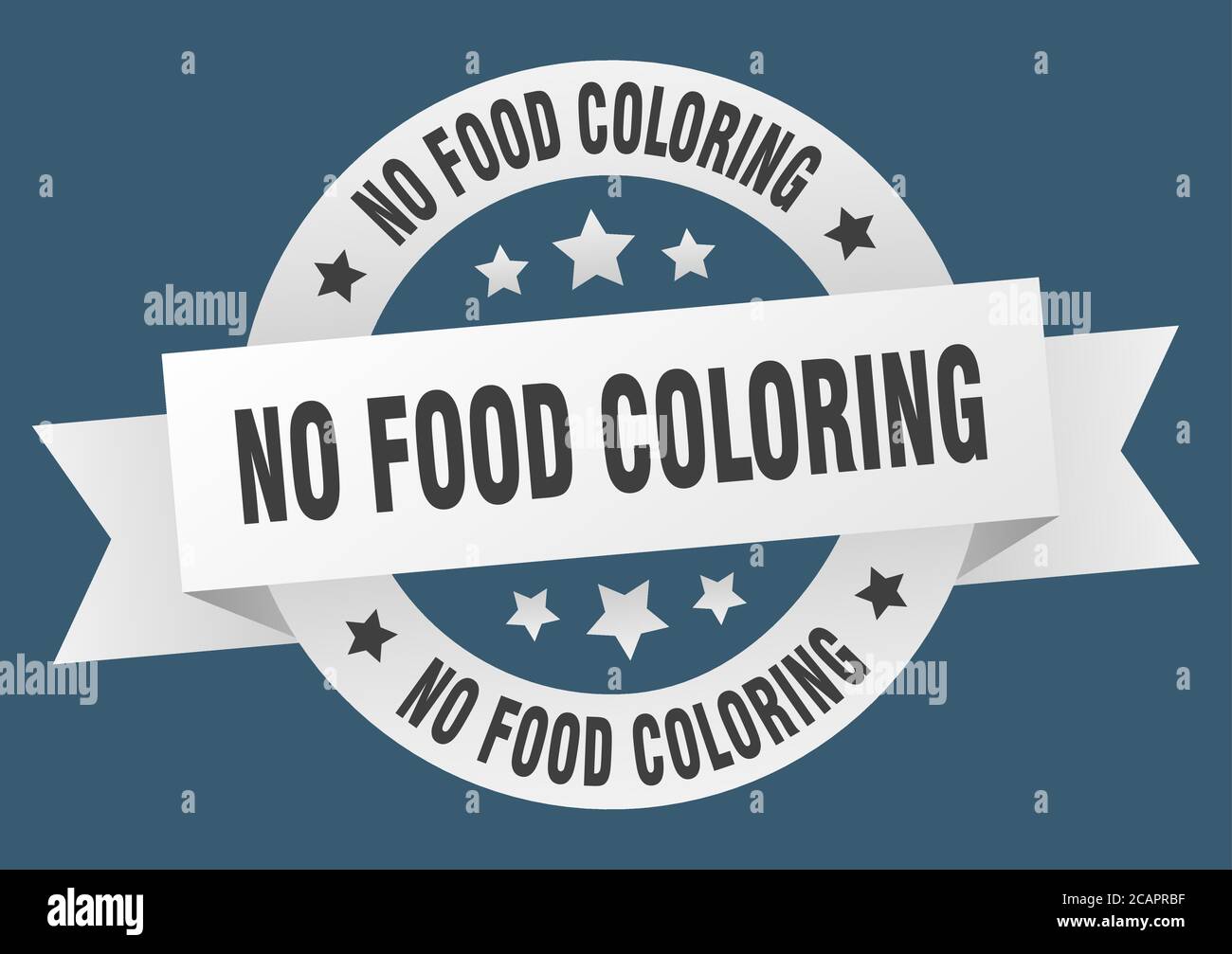 no food coloring round ribbon isolated label. no food coloring sign ...