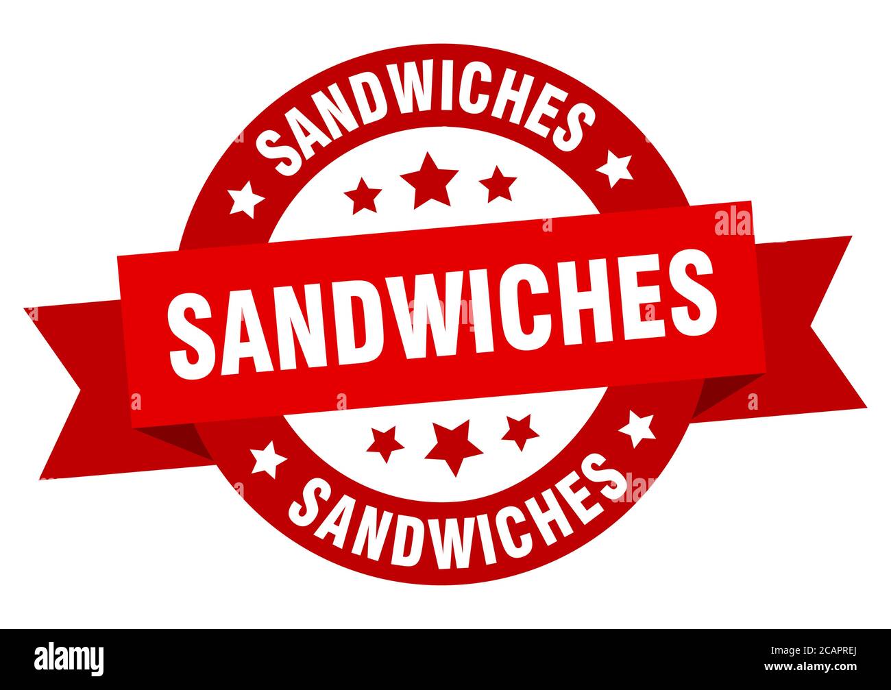 sandwiches round ribbon isolated label. sandwiches sign Stock Vector ...