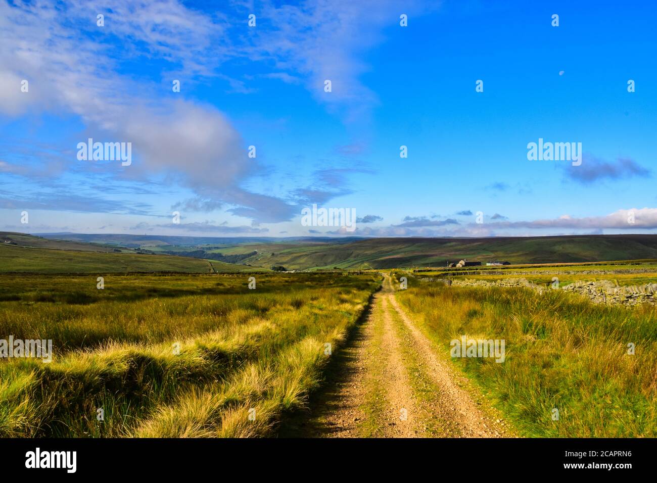 Old Haworth Road, Bronte Country. Pennines, West Yorkshire Stock Photo ... Old Haworth Road, Bronte Country. Pennines, West Yorkshire Stock Photo ...
