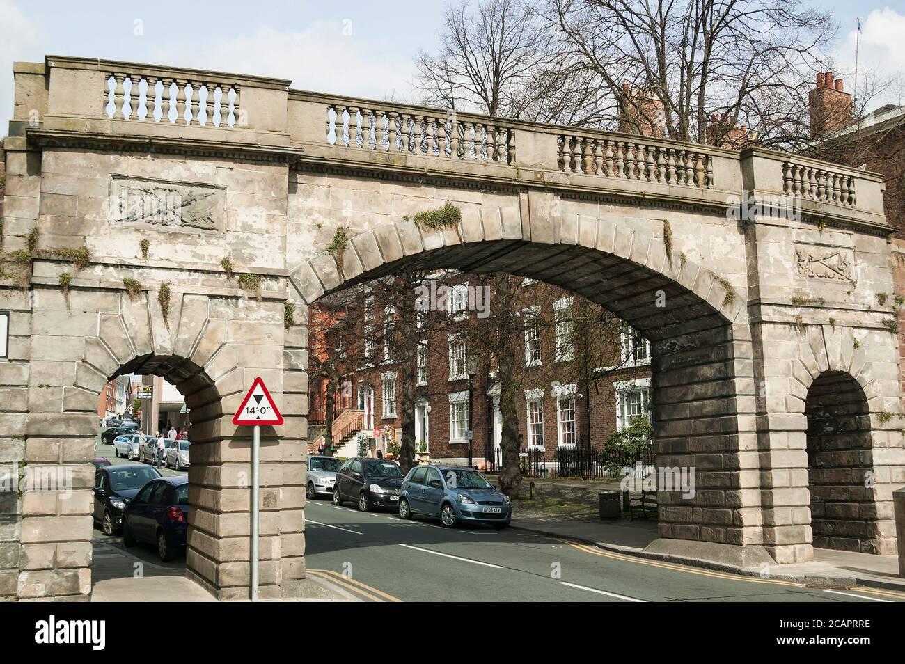 Chester, UK, April, 5 2009 : The Bridgegate which was built as part of ...