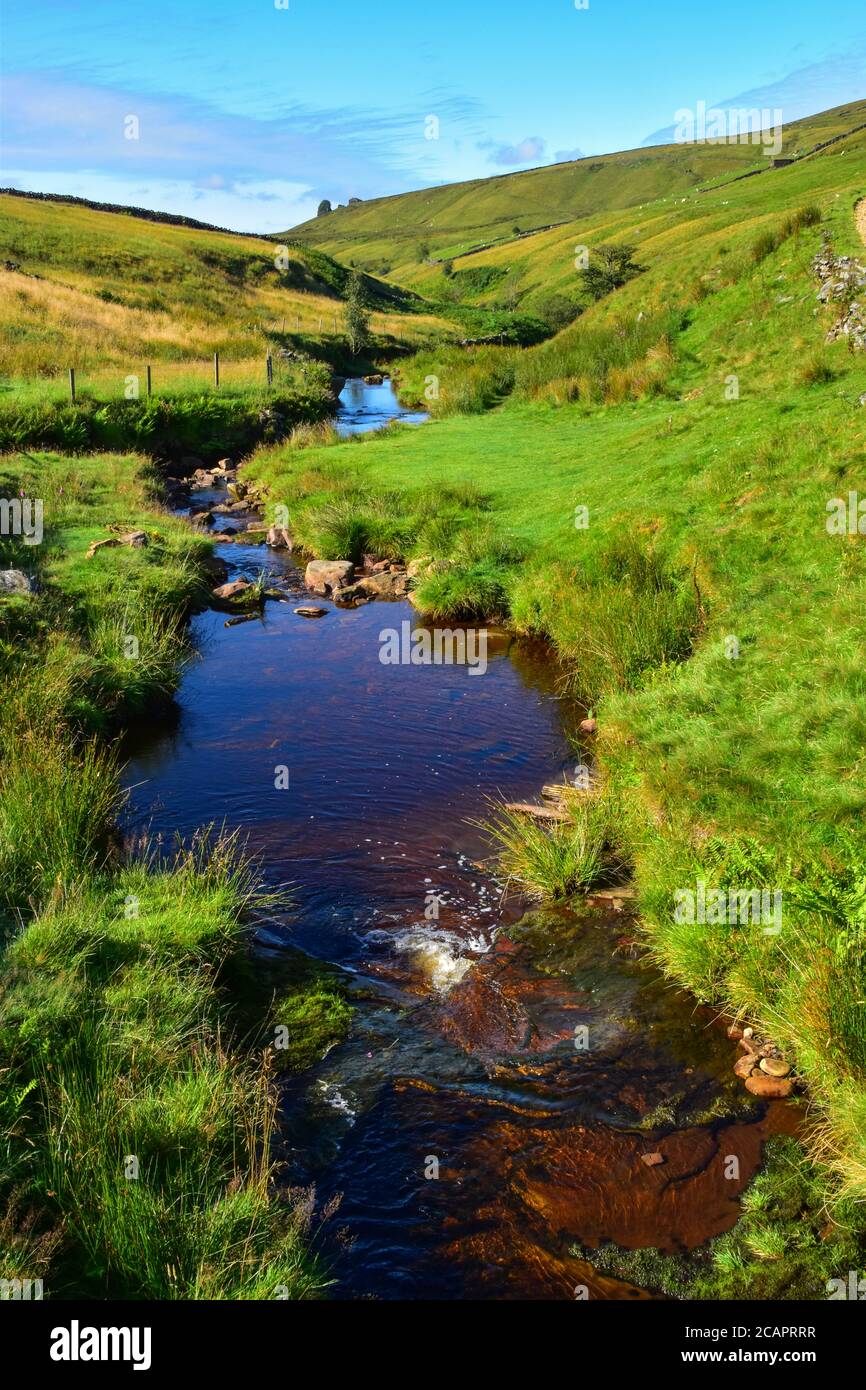 Old Haworth Road, Crimsworth Dean, Hebden Bridge, Pennines, Yorkshire ...