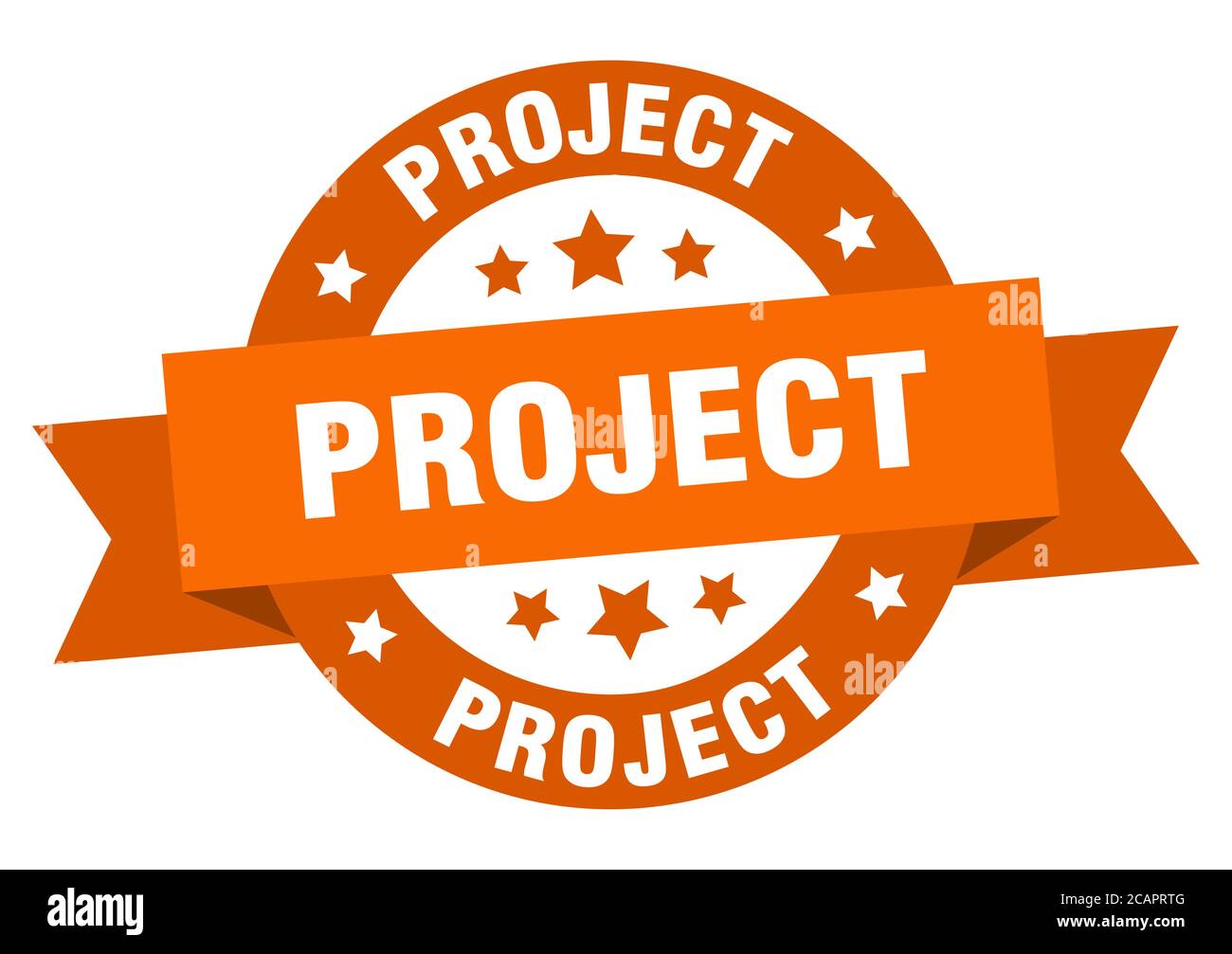 project round ribbon isolated label. project sign Stock Vector Image ...